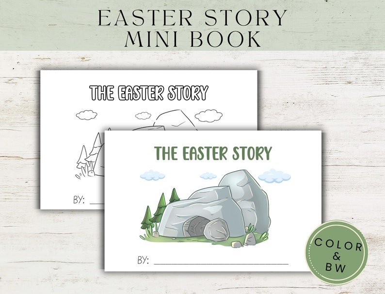 Easter Story Printable for Kids, Printable Mini Book, Kids Crafts ...