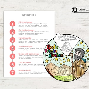 God's Promise to Abraham Coloring Wheel | Bible Story Activity for Kids ...