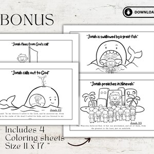 Jonah and the Great Fish Placemat, Bible Crafts and Activities for Kids ...