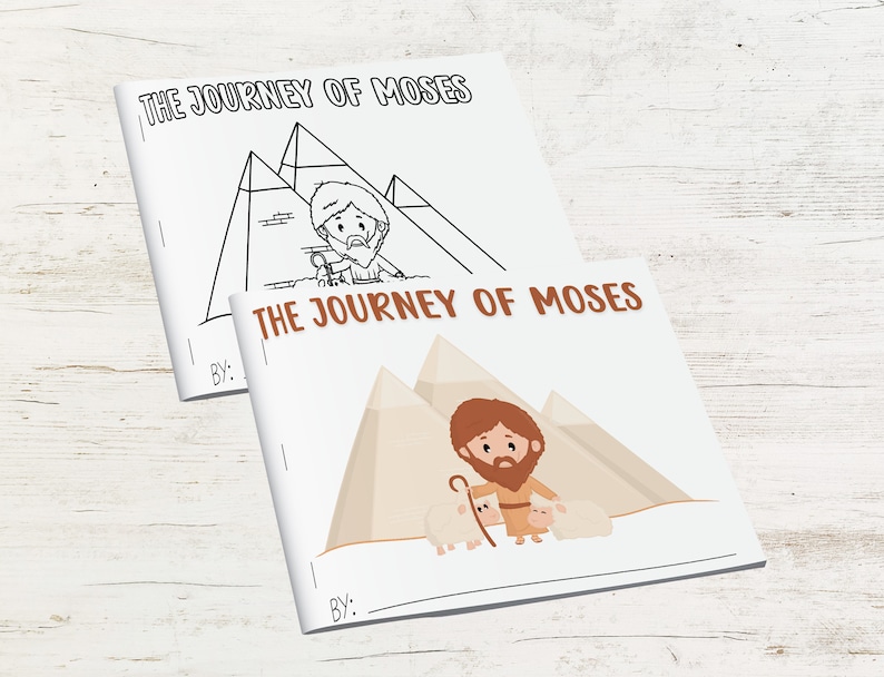 The Journey of Moses Printable for Kids, Printable Mini Book, Kids ...