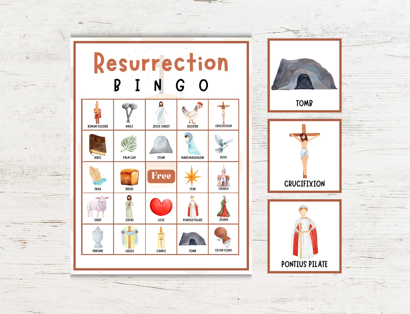 Resurrection Bingo | Sunday School | Easter Bible Bingo | Easter Sunday ...