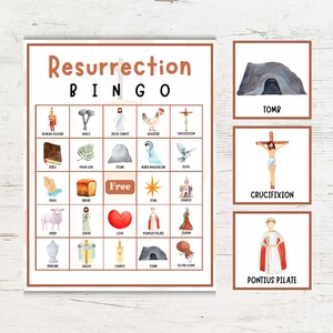 Resurrection Bingo | Sunday School | Easter Bible Bingo | Easter Sunday ...