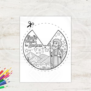 God's Promise to Abraham Coloring Wheel | Bible Story Activity for Kids ...