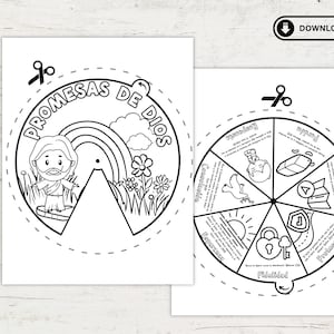 Promises of God Coloring Wheel IN SPANISH, Bible Coloring Wheel ...