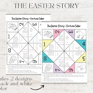 Easter Story | Paper Fortune Teller | Cootie Catcher | Sunday School ...