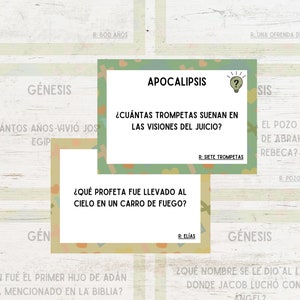 552 Bible Trivia Cards in SPANISH | Bible Trivia Questions | Bible ...