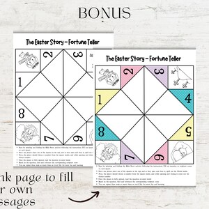 Easter Story | Paper Fortune Teller | Cootie Catcher | Sunday School ...