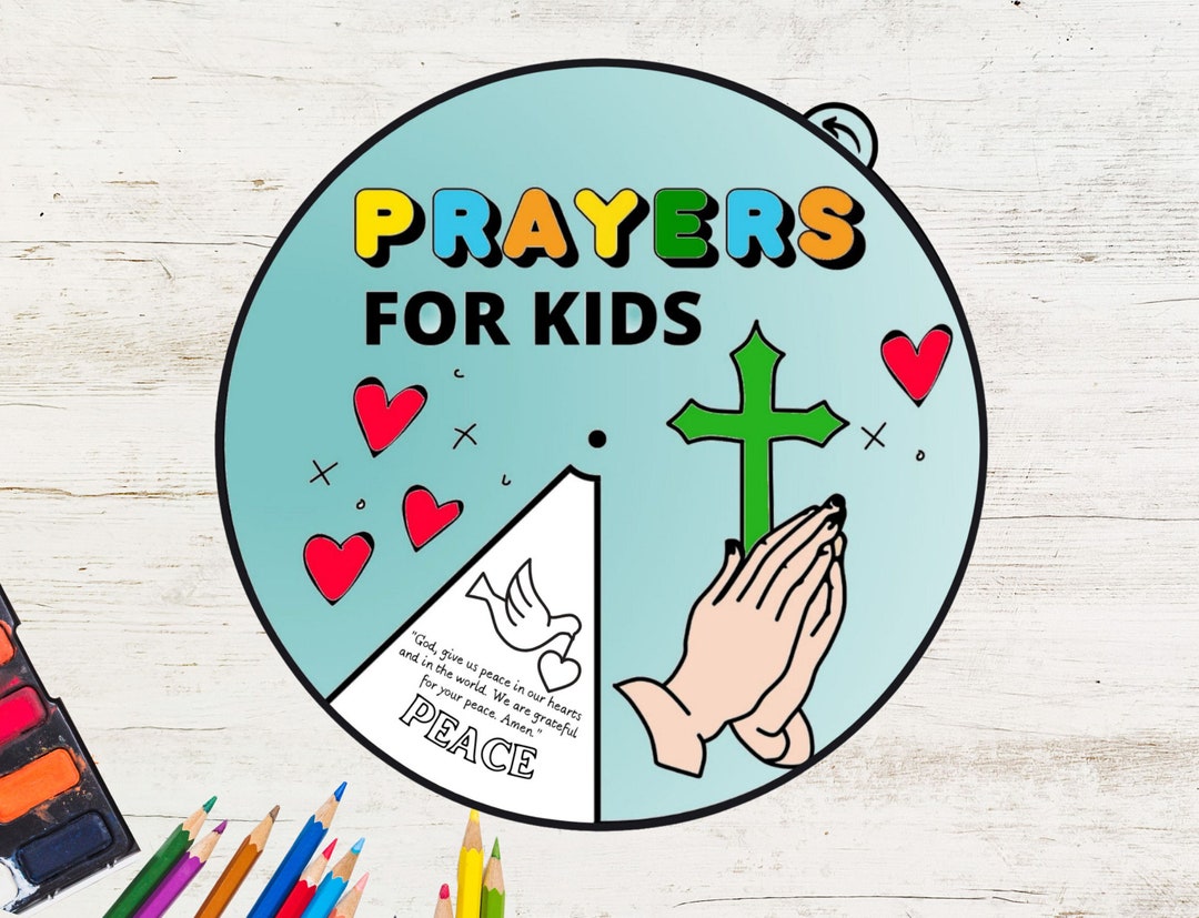 Prayers for Kids Coloring Wheel | Bible Activity | Sunday School ...
