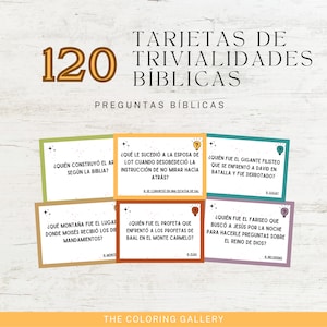 120 Tarjetas De Trivia De La Biblia ESPAÑOL | Preguntas De Trivia ...