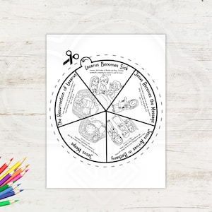 The Resurrection of Lazarus - Coloring Wheel | Bible Story Activity for ...