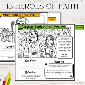 Heroes of Faith Book, Bible Studies for Children, Biblical Heroes ...