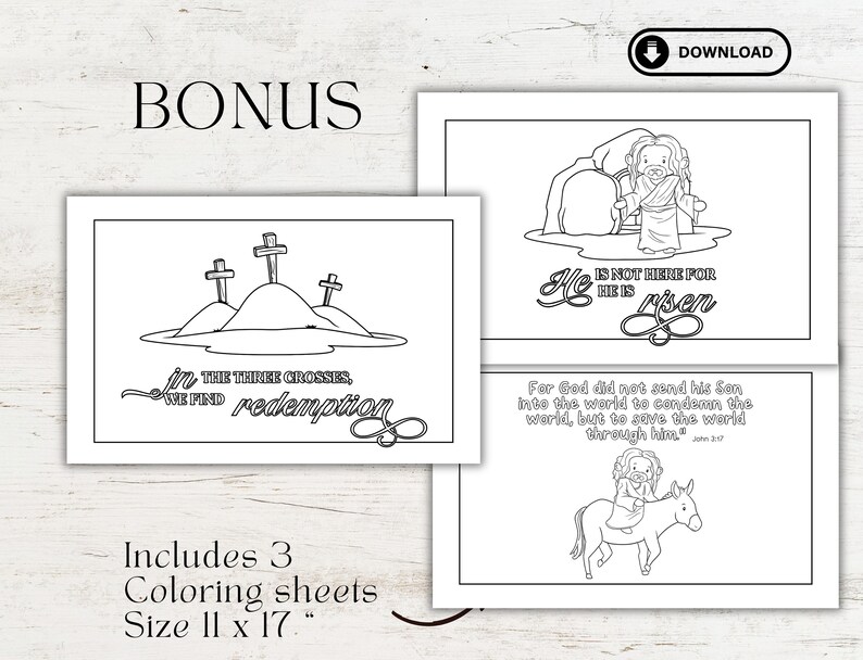 Easter Story Activities, Holy Week Activities for Kids, Bible Activity ...