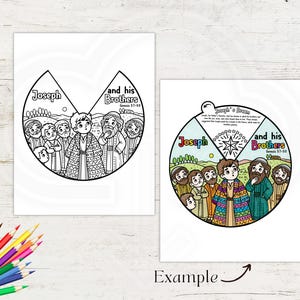 Joseph and His Brothers Coloring Wheel | Bible Story Activity for Kids ...