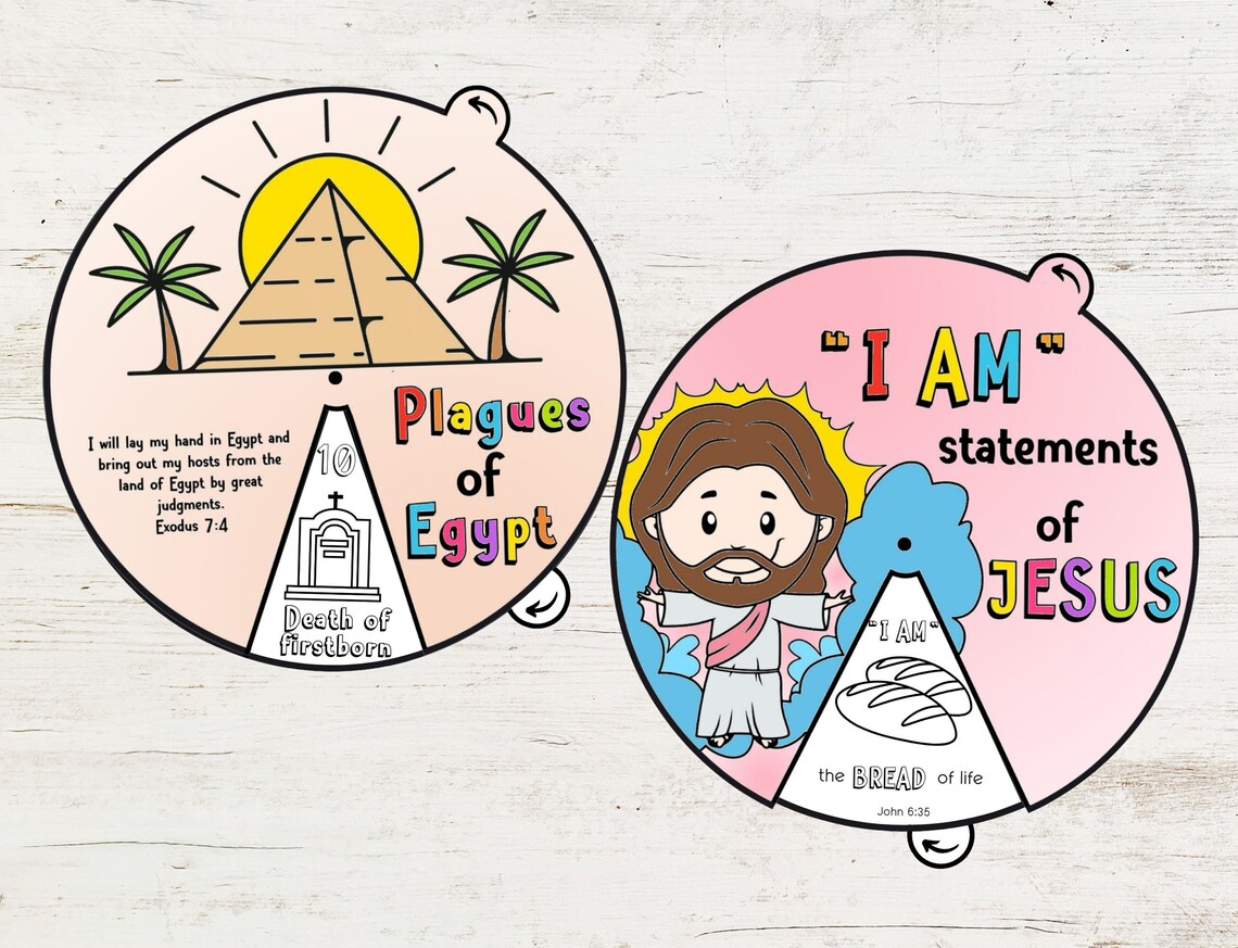 Coloring Wheel Bundle, Sunday School, Biblical Story, Coloring Wheel ...