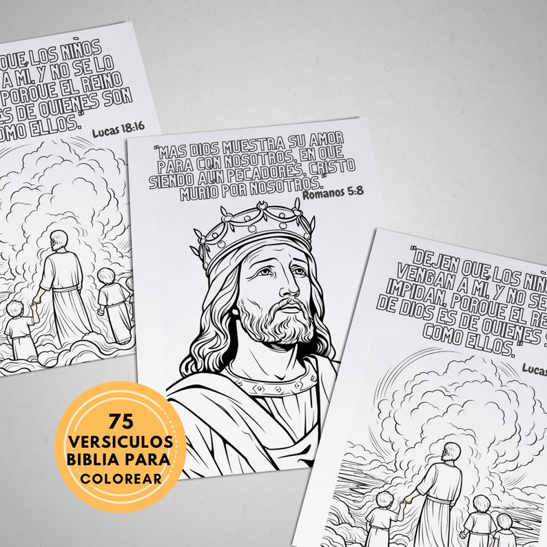 75 Spanish Bible Verses to Color Bible Verses to Color Faith - Etsy