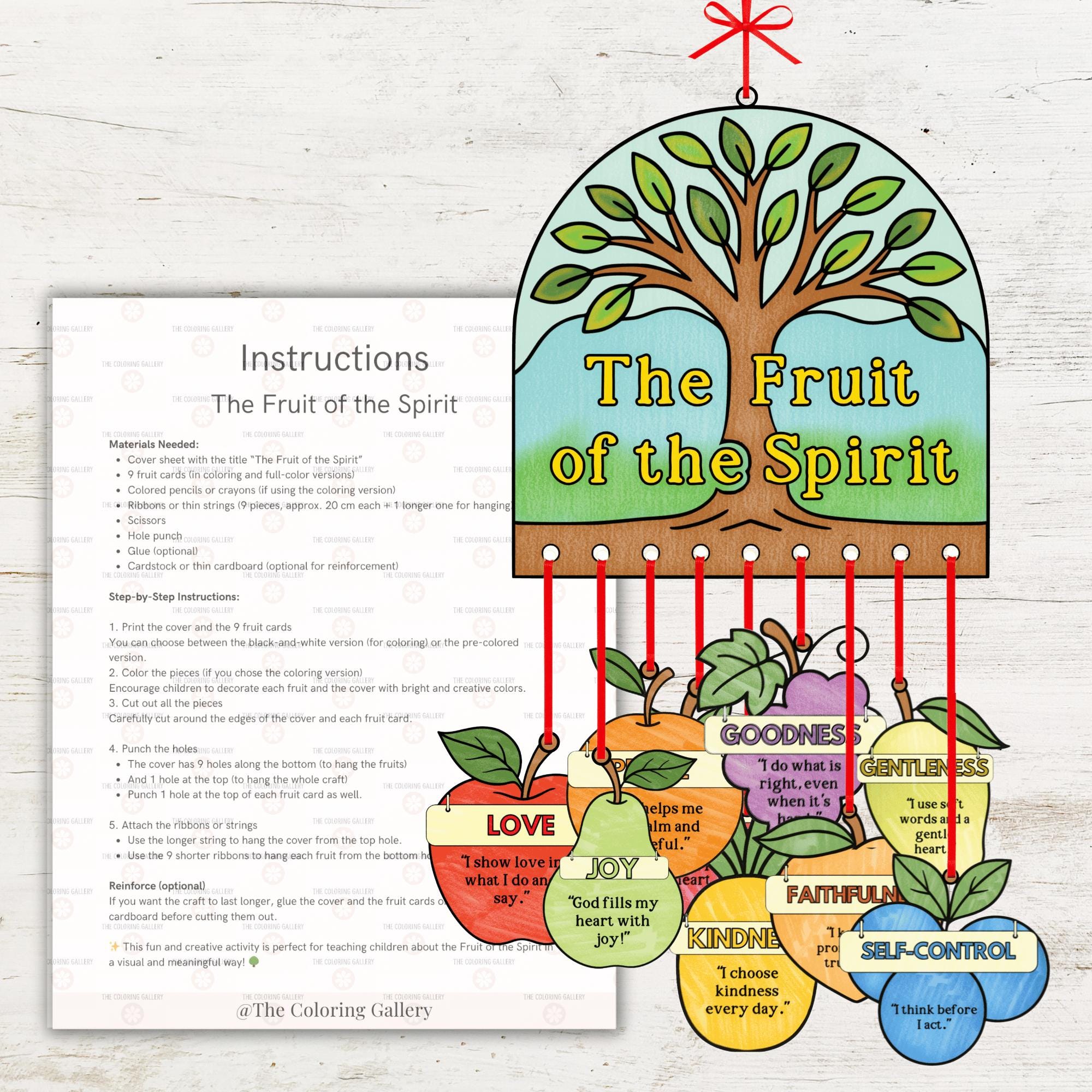 Fruit of the Spirit Hanging Craft | Bible Activity for Kids | Sunday ...