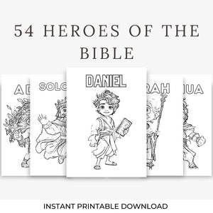54 Biblical Heroes Coloring Pages | Bible Coloring Book | Christian ...