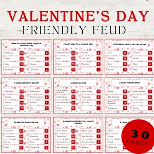 Valentines Day Friendly Feud | Valentines Day Party Game | Valentines ...