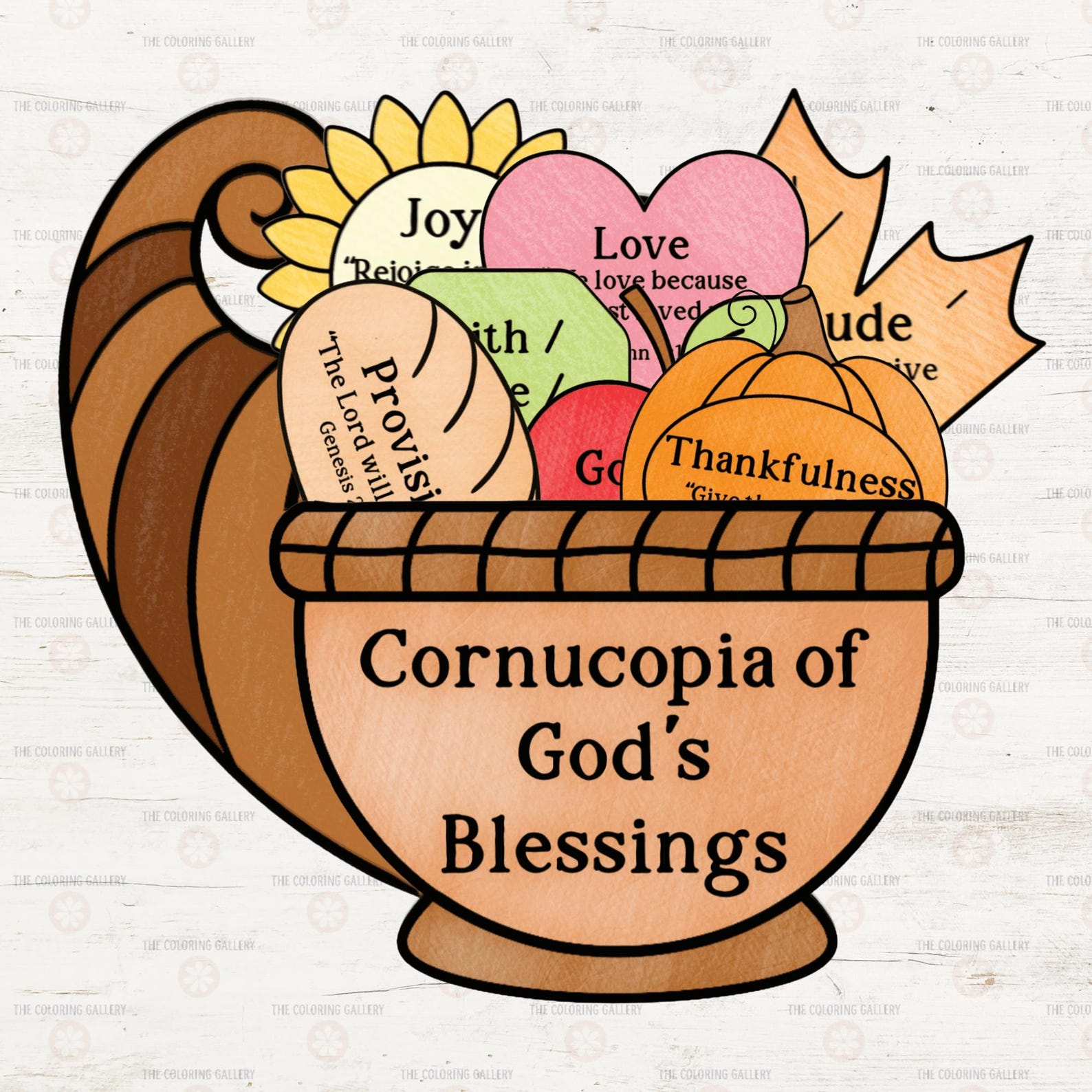 Cornucopia of God’s Blessings Pocket Craft | Thanksgiving Bible ...