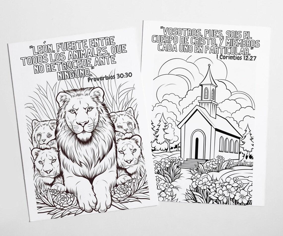 75 SPANISH Bible Verses to Color, Bible Verses to Color, Faith Based ...