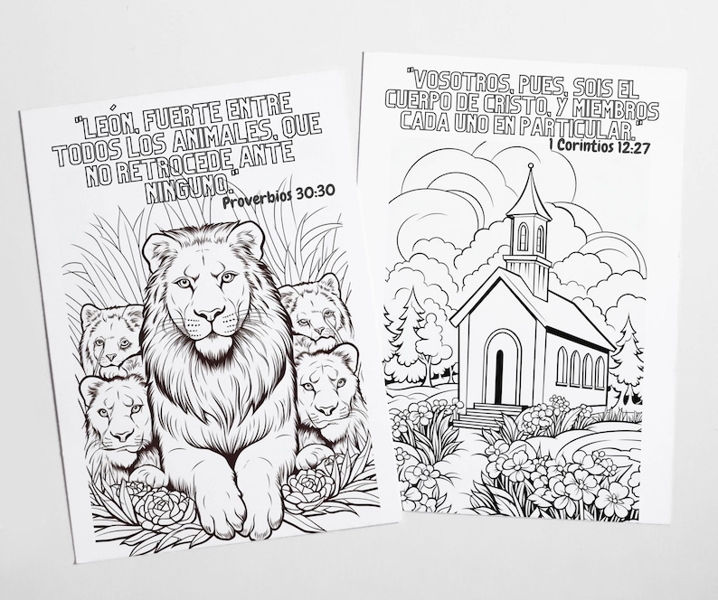 75 SPANISH Bible Verses to Color, Bible Verses to Color, Faith Based ...