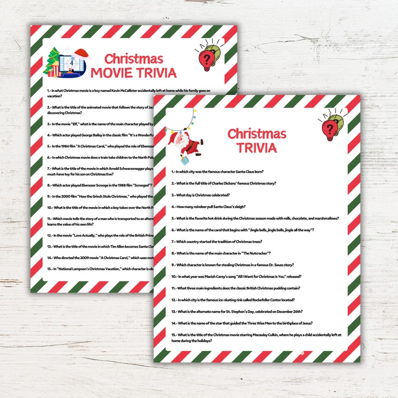 Printable Christmas Game Bundle Christmas Party Games Christmas Games ...