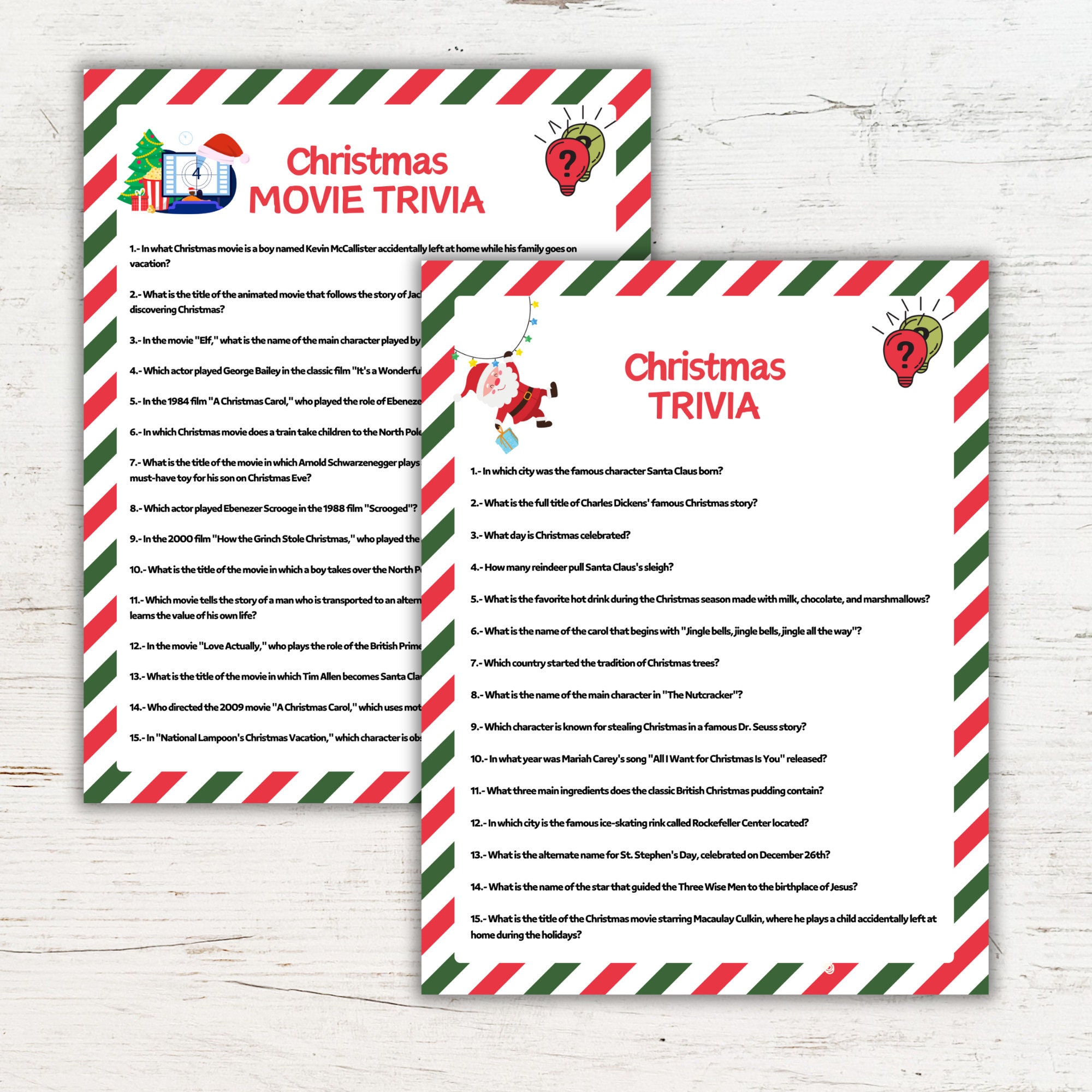 Printable Christmas Game Bundle Christmas Party Games Christmas Games ...