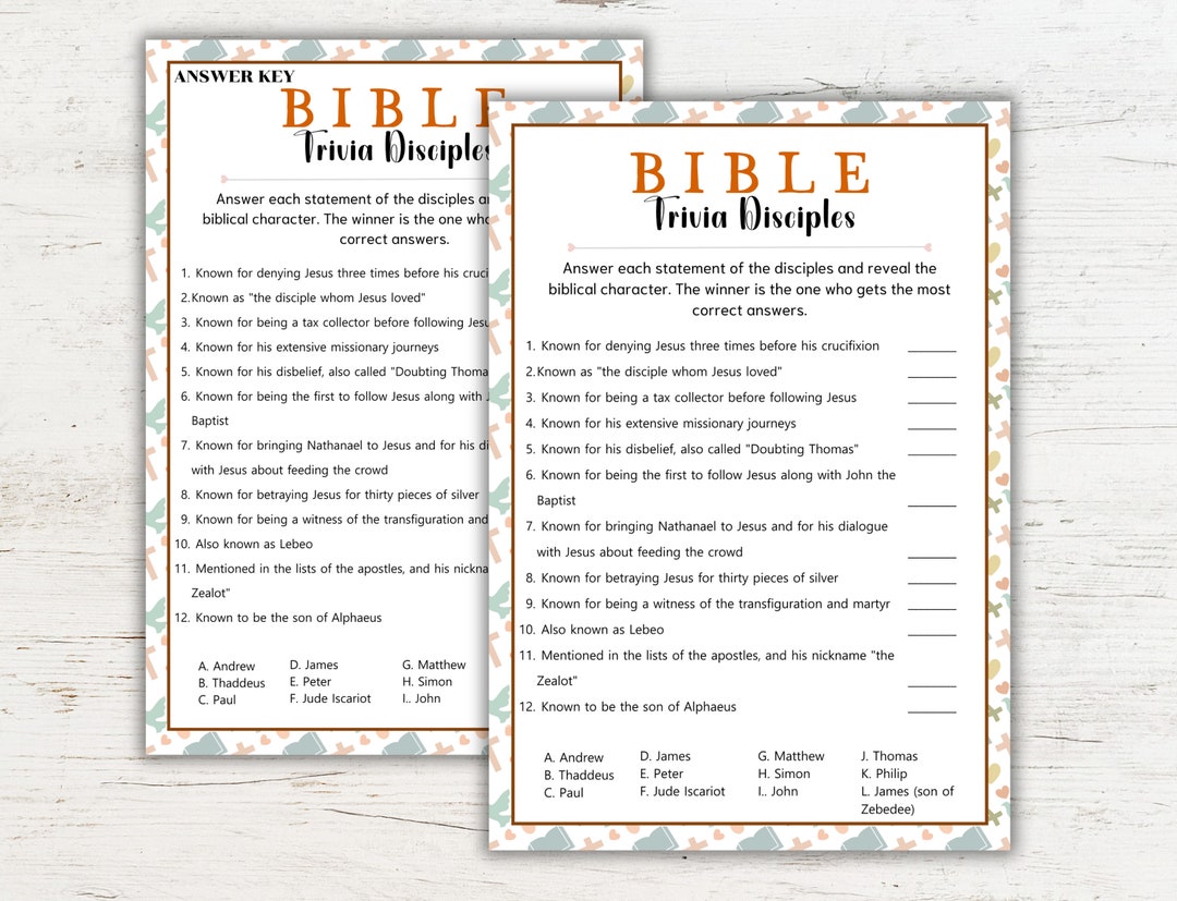 Bible Games, Trivia Disciples Game | Bible Games for Kids, Bible Games ...