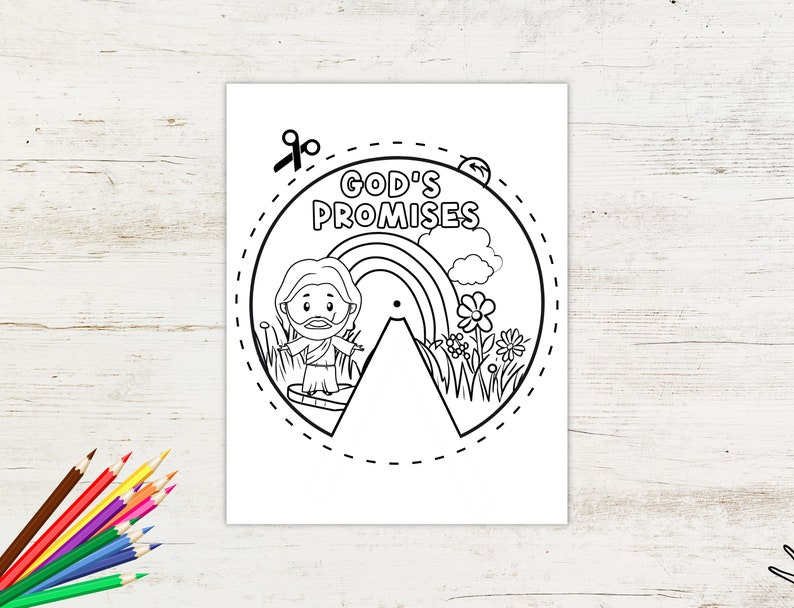 Promises of God Coloring Wheel, Bible Coloring Wheel, Printable Bible ...