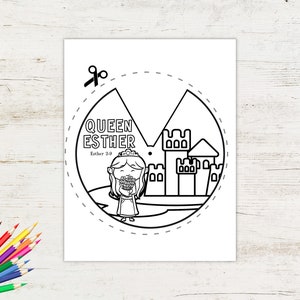 Queen Esther Coloring Wheel, Queen Esther Story Coloring Wheel ...