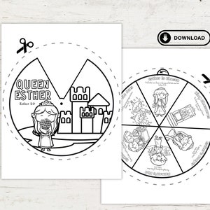Queen Esther Coloring Wheel, Queen Esther Story Coloring Wheel ...