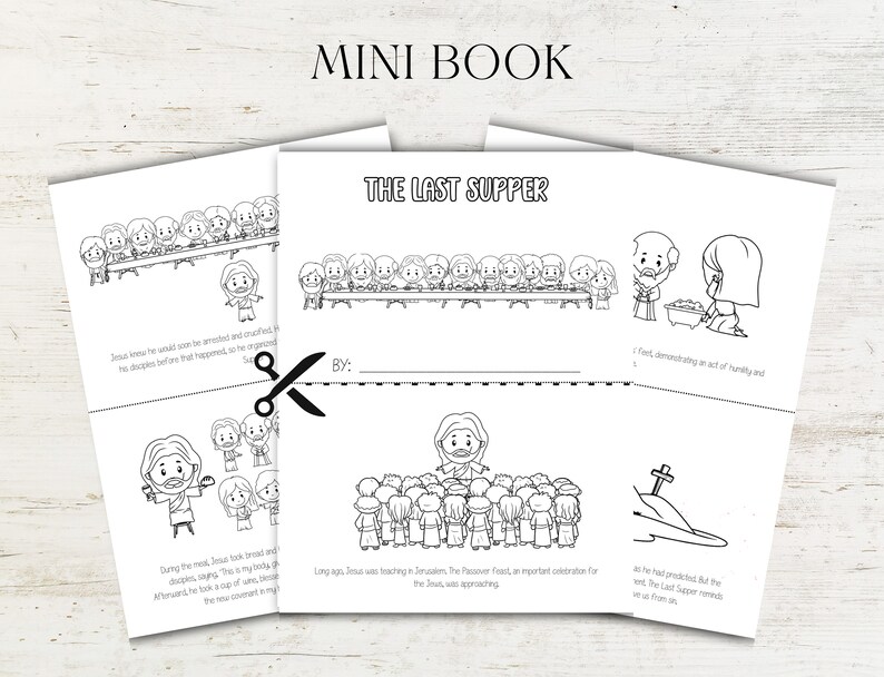 The Last Supper Activities Pages, Easter Story for Kid, Sunday School ...