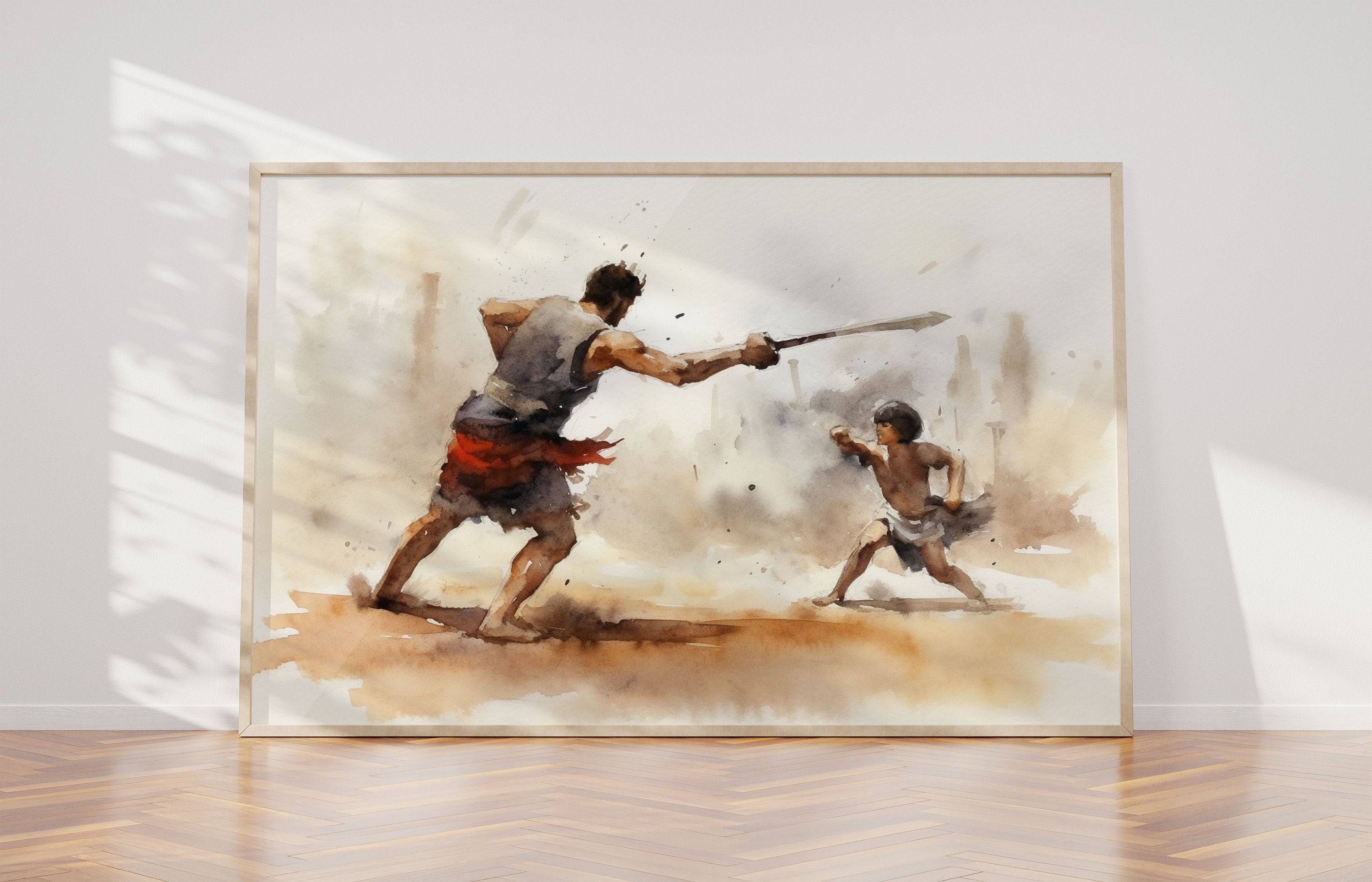 Sketch Inspired by David and Goliath the Victory of David Biblical ...