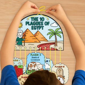 The 10 Plagues of Egypt Hanging Craft | Bible Activity for Kids ...