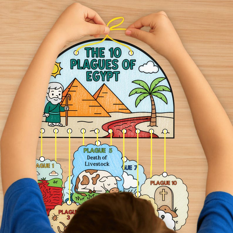 The 10 Plagues of Egypt Hanging Craft | Bible Activity for Kids ...