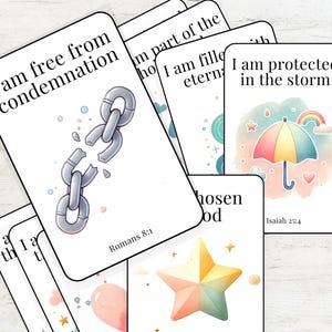 100 Educational Biblical Affirmation Cards for Kids, Christian ...