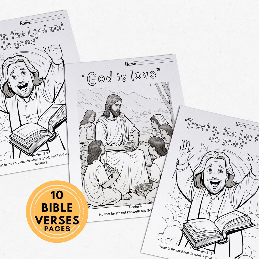 Bible Verse Coloring Book, Bible Verse Coloring Pages, Faith Based ...