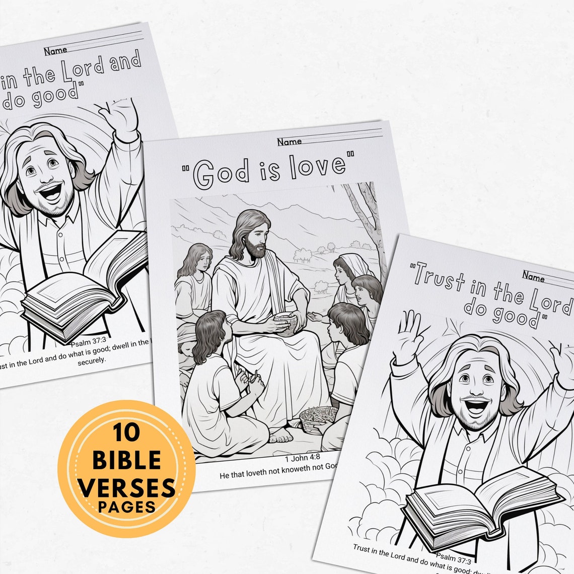 Bible Verse Coloring Book, Bible Verse Coloring Pages, Faith Based ...