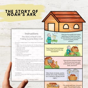 Noah’s Ark Folding Surprise Bible Craft | Sunday School Activity for ...