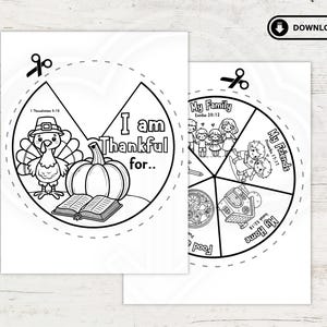 I Am Thankful for - Coloring Wheel, Thanksgiving Coloring Wheel ...