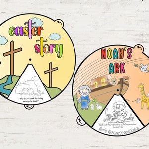 Coloring Wheel Bundle, Sunday School, Biblical Story, Coloring Wheel ...