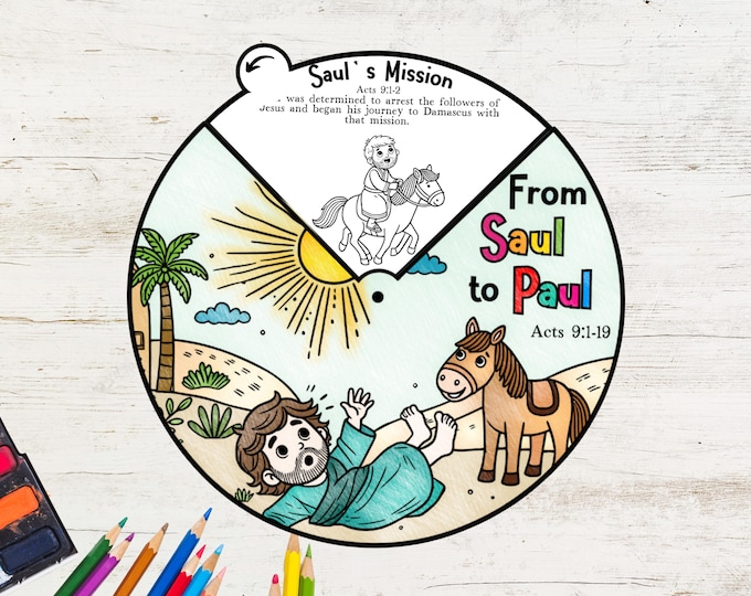 Saul Becomes Paul, Printable Bible Flipbook, Sunday School Craft, Kids ...