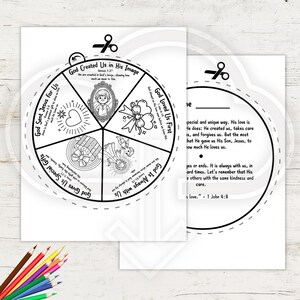 Reasons Why God Loves Us - Coloring Wheel for Kids | Christian Activity ...
