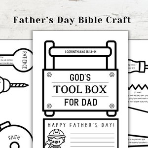 God's Toolbox for Dad, Fathers Day Bible Craft, Bible Printable ...