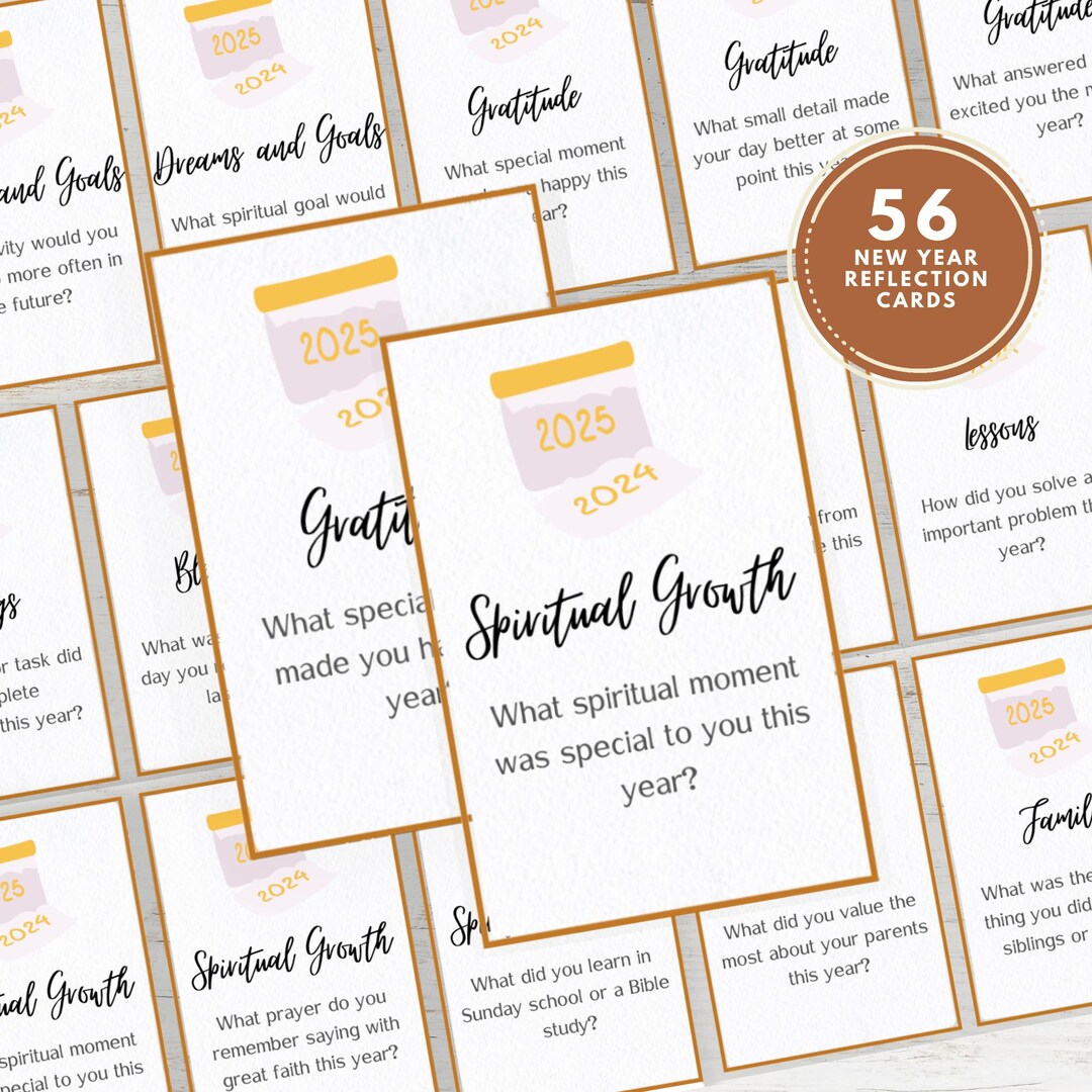 New Year Reflection Cards | Fun Family Activity | Gratitude and Goal ...