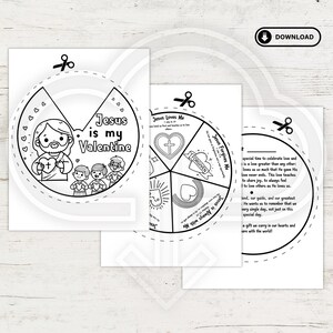Jesus is My Valentine - Coloring Wheel for Kids | Christian Activity ...