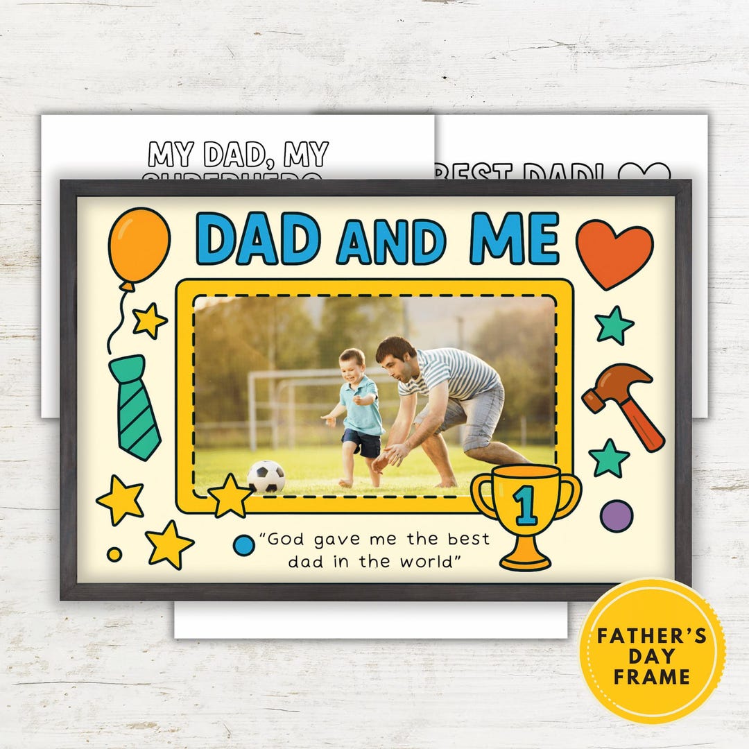 Father’s Day Frame Craft for Dad | Printable Gift From Kids | Bible ...