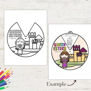 Queen Esther Coloring Wheel, Queen Esther Story Coloring Wheel ...