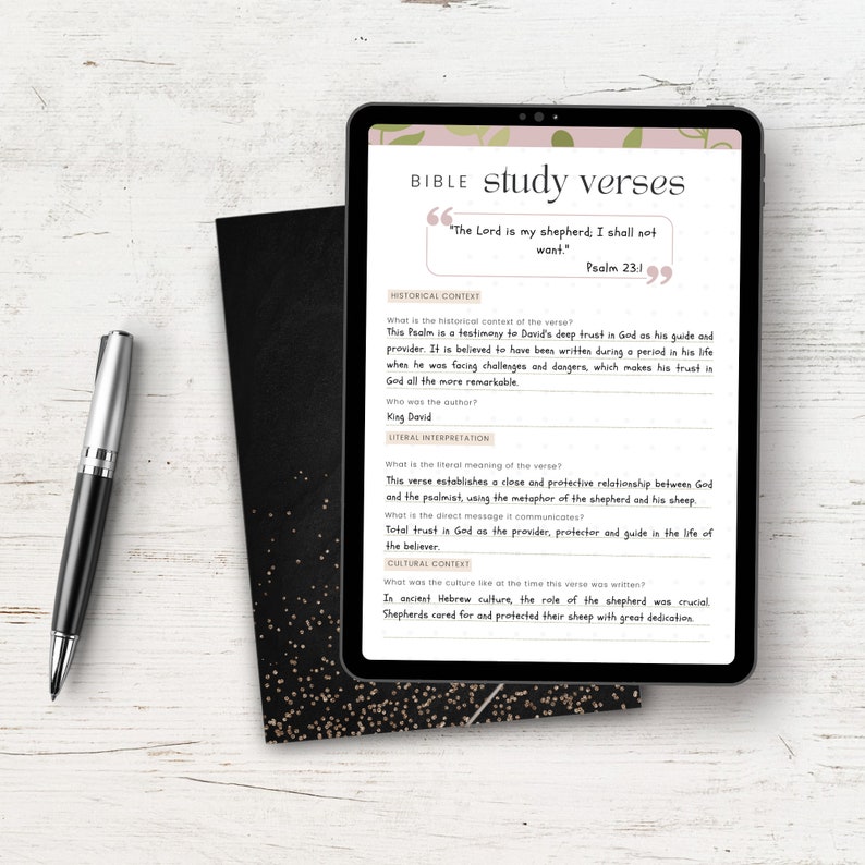 Digital Bible Study Verses, Bible Study Worksheet, 2023 Bible Study ...