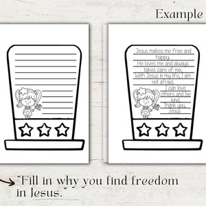 Freedom in Jesus - Hat 4th of July Sunday School Bible Craft, Bible ...